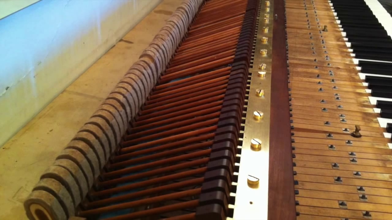 Chopin's Piano -- 1844 Pleyel with ORIGINAL 1840's grey Felt hammers ...