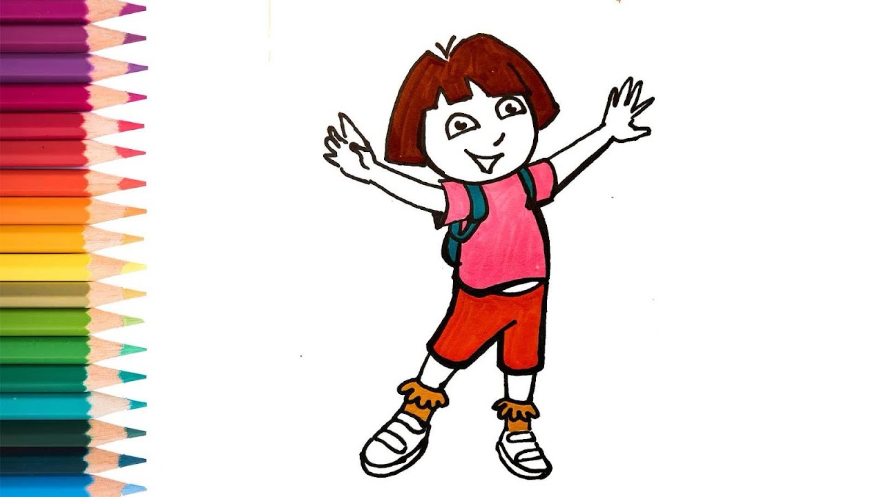 || How to draw cut Dora for kids || simple and easy kids learning ...