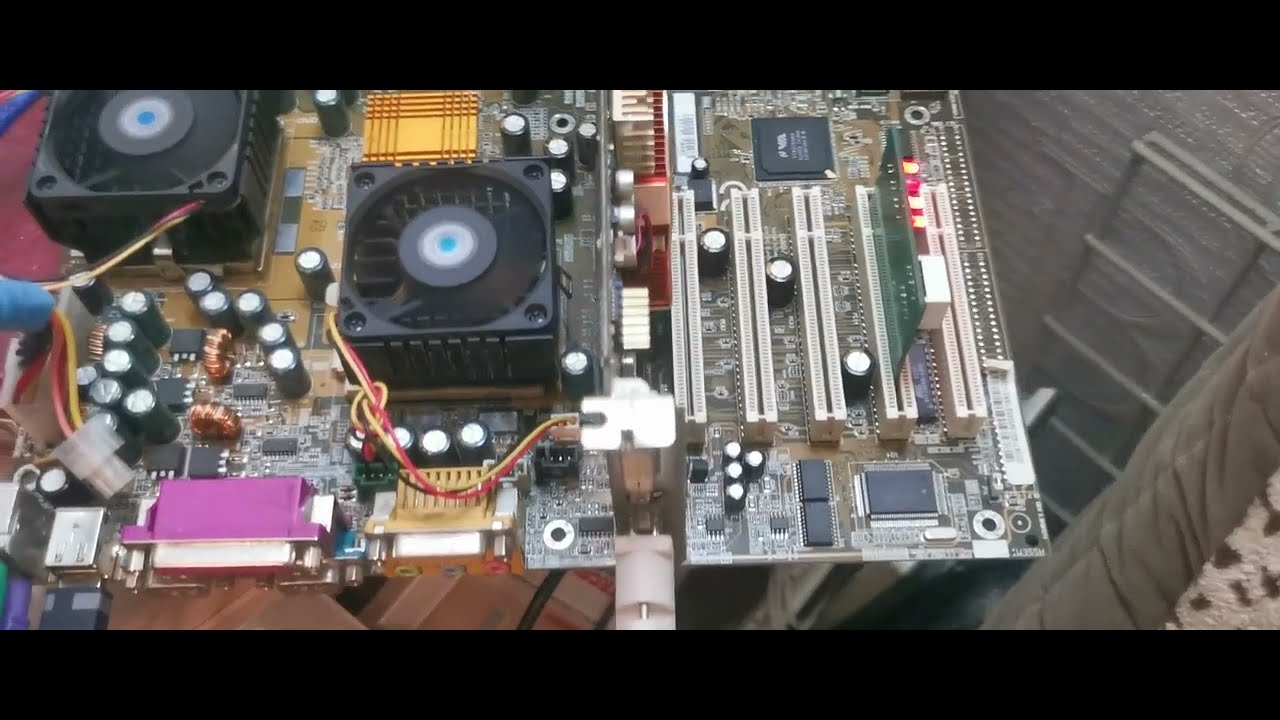 редкая двухголовая материнская плата Gigabyte GA-6VXD7 Dual Socket 370 ...