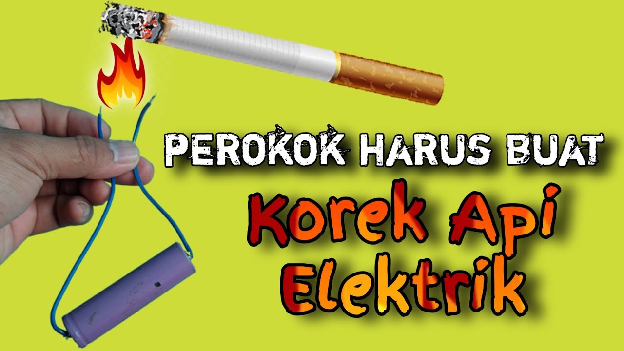 cara membuat korek api electrik, diy match. - YouTube