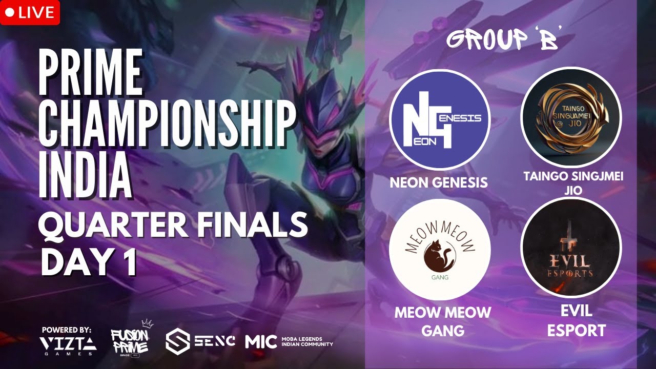 EVIL ESPORT vs MEOW MEOW GANG | QUARTER FINALS | PRIME CHAMPIONSHIP ...