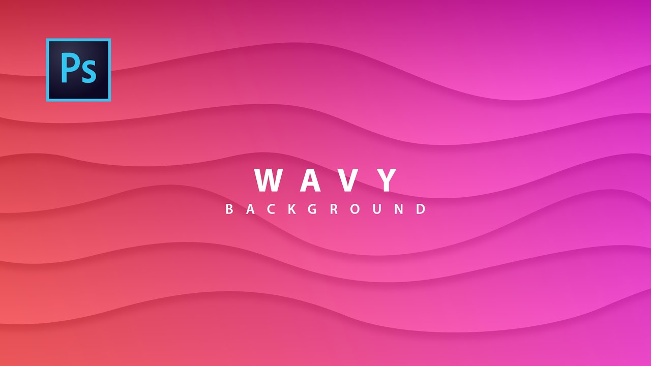 How to Design Wavy Background in Photoshop - YouTube