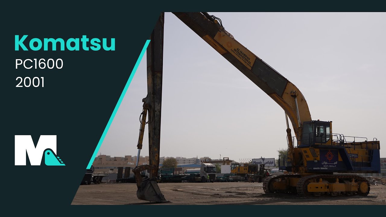 Komatsu PC1600 Long-Reach Crawler Excavator | 2001 - YouTube