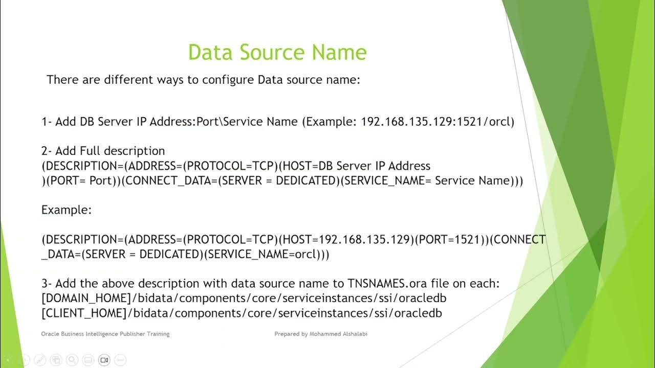 Creating Oracle BI Repository RPD #OAS 2 - Creating New Database and Connection Pool - YouTube