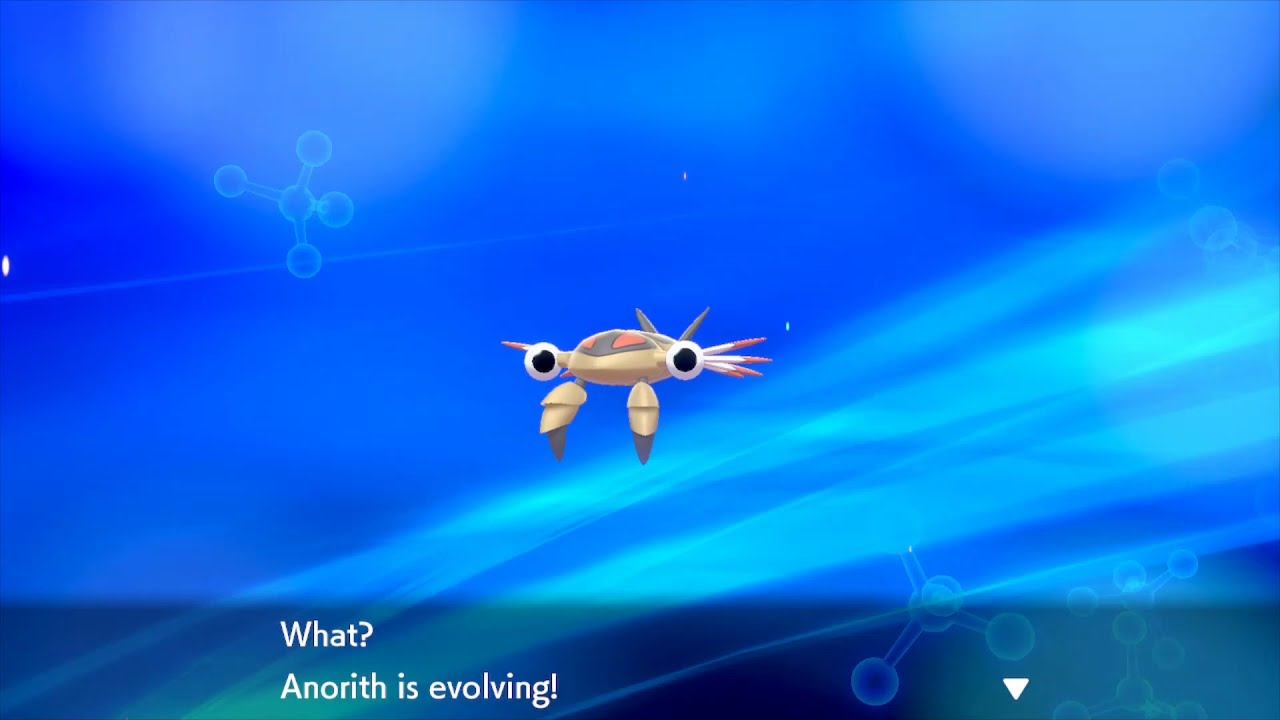 Shiny Anorith Evolution Pokemon Sword - YouTube