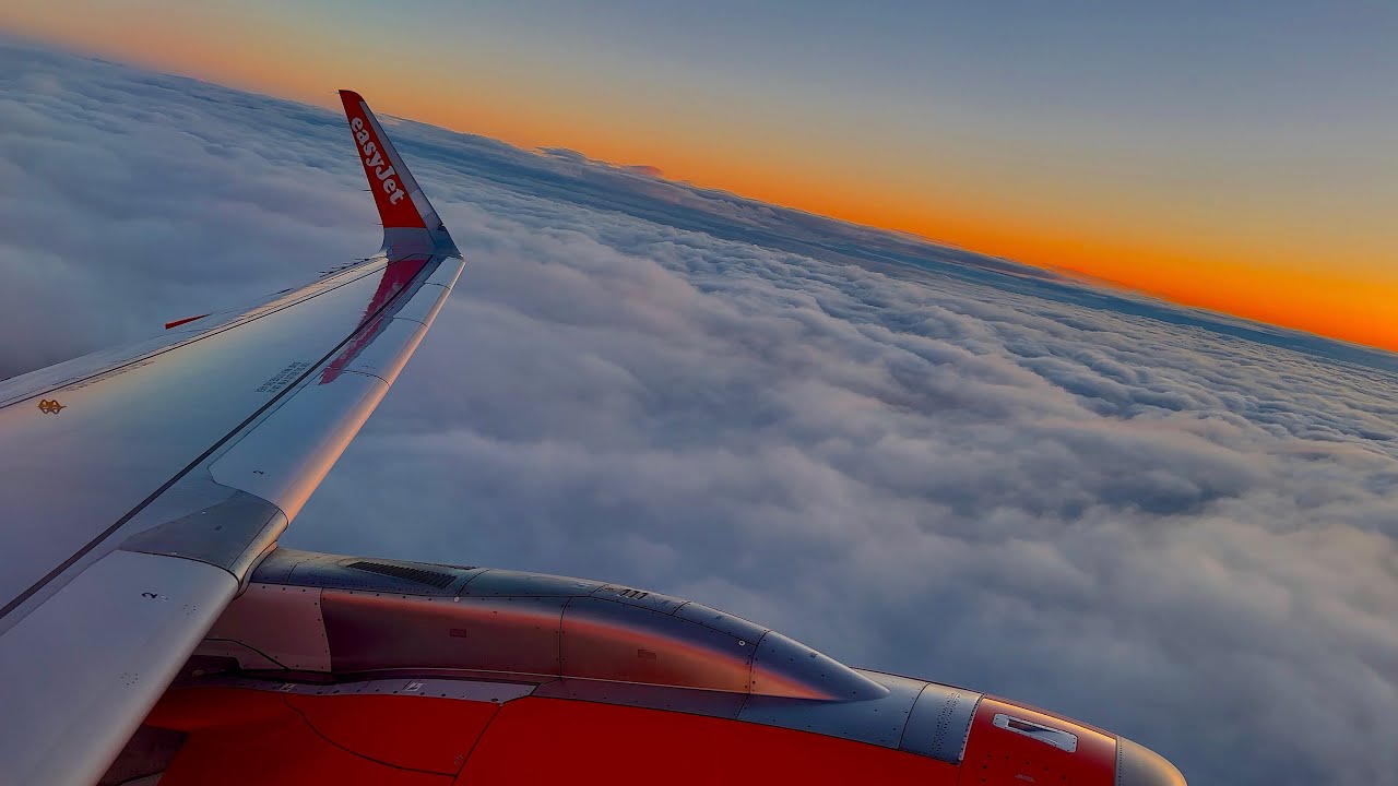 [4K] – Gorgeous Amsterdam Sunrise Takeoff – EasyJet – Airbus A320-200N ...