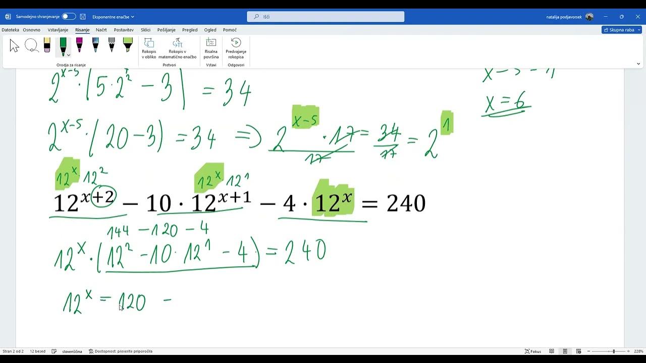 EKSPONENTNE ENAČBE - težje - YouTube