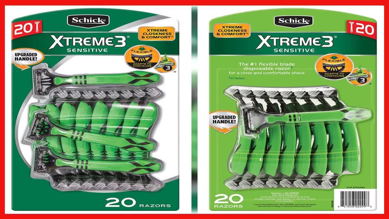 Schick Xtreme 3 Sensitive Skin Razors - Flexible Blades with Aloe ...