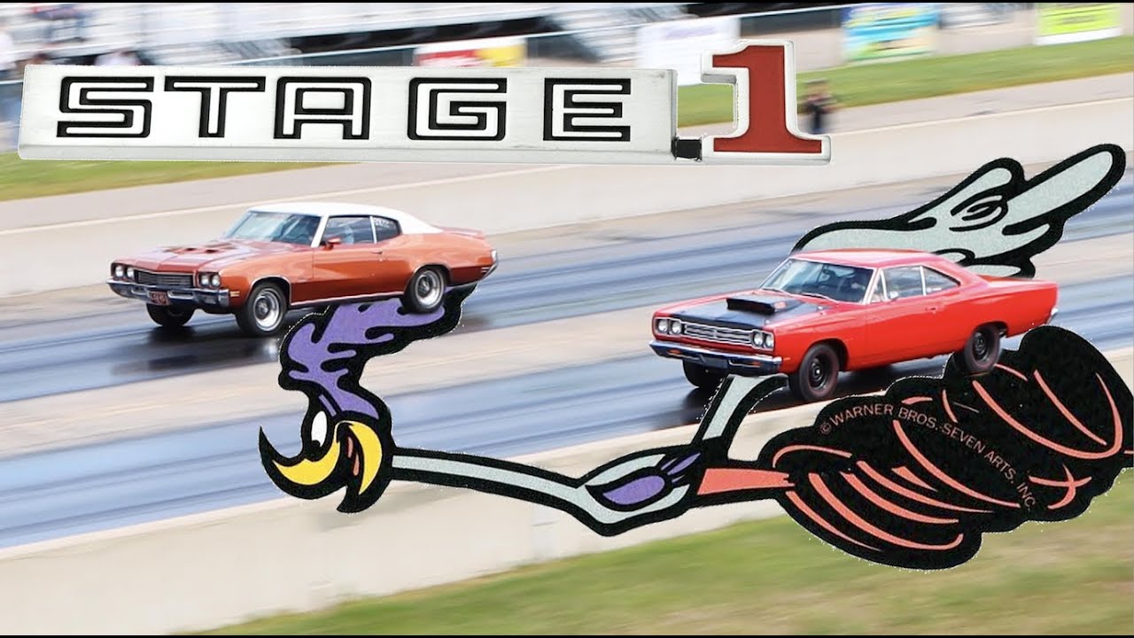 1969 Plymouth Road Runner 440 drag racing 1972 Buick GS 455 FACTORY ...