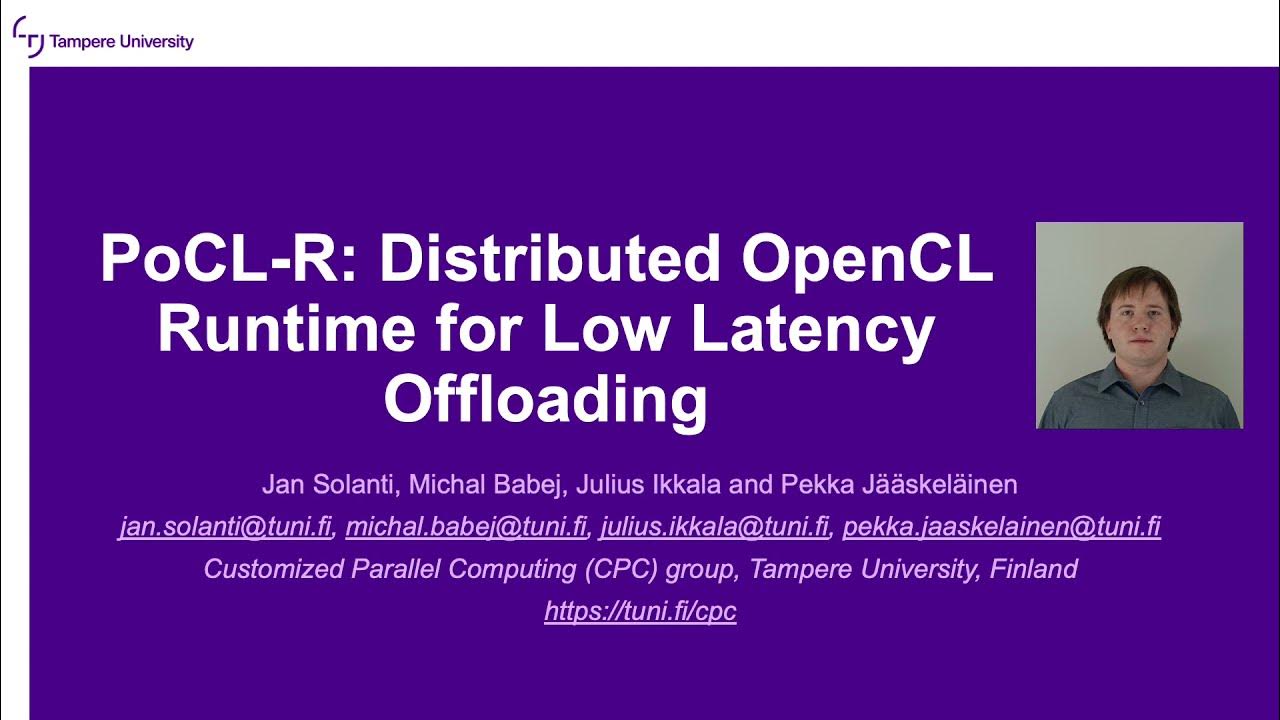 PoCL-Remote: Distributed OpenCL Runtime for Low Latency Offloading - YouTube
