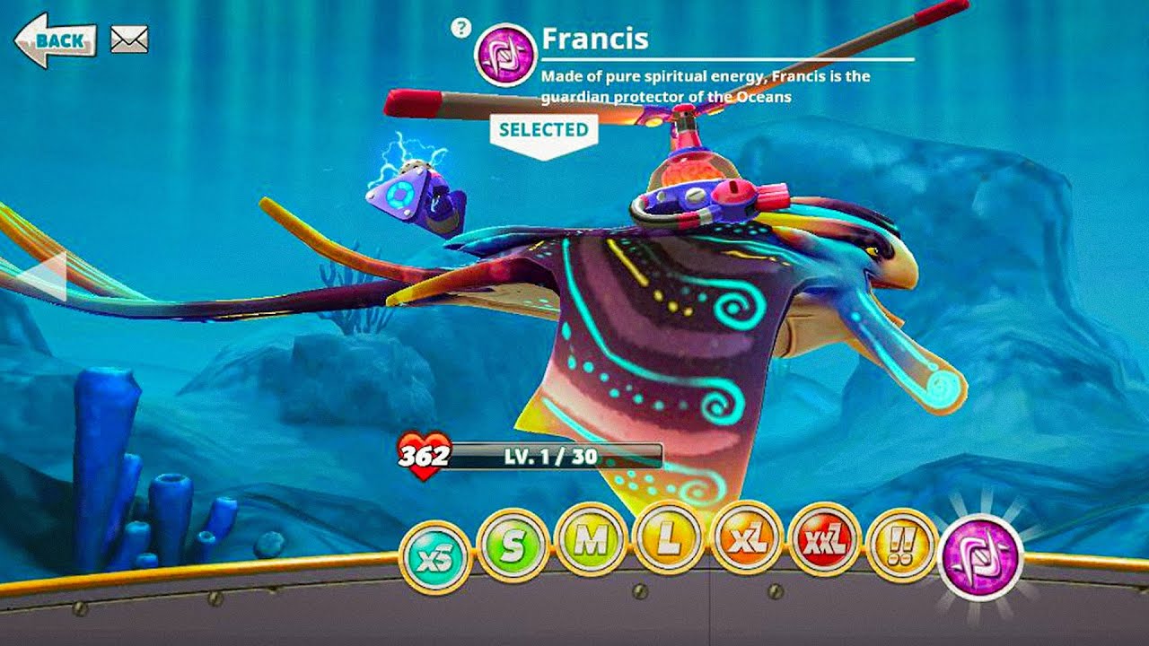 THE FRANCIS UNLOCKED & FRANCIS MANTA RAY - GAMEPLAY | HUNGRY SHARK ...