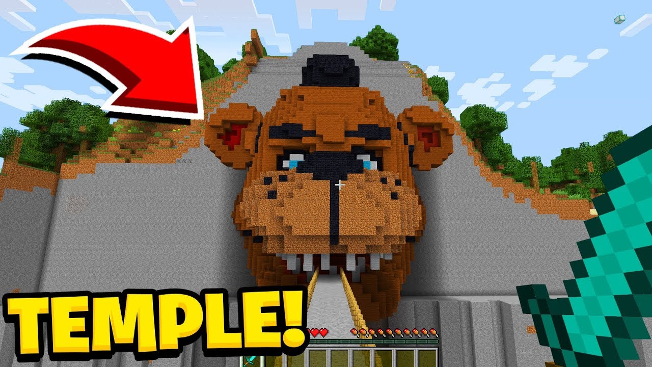 Minecraft : I Found The TEMPLE OF FIVE NIGHTS AT FREDDYS(/PE/MCPE ...