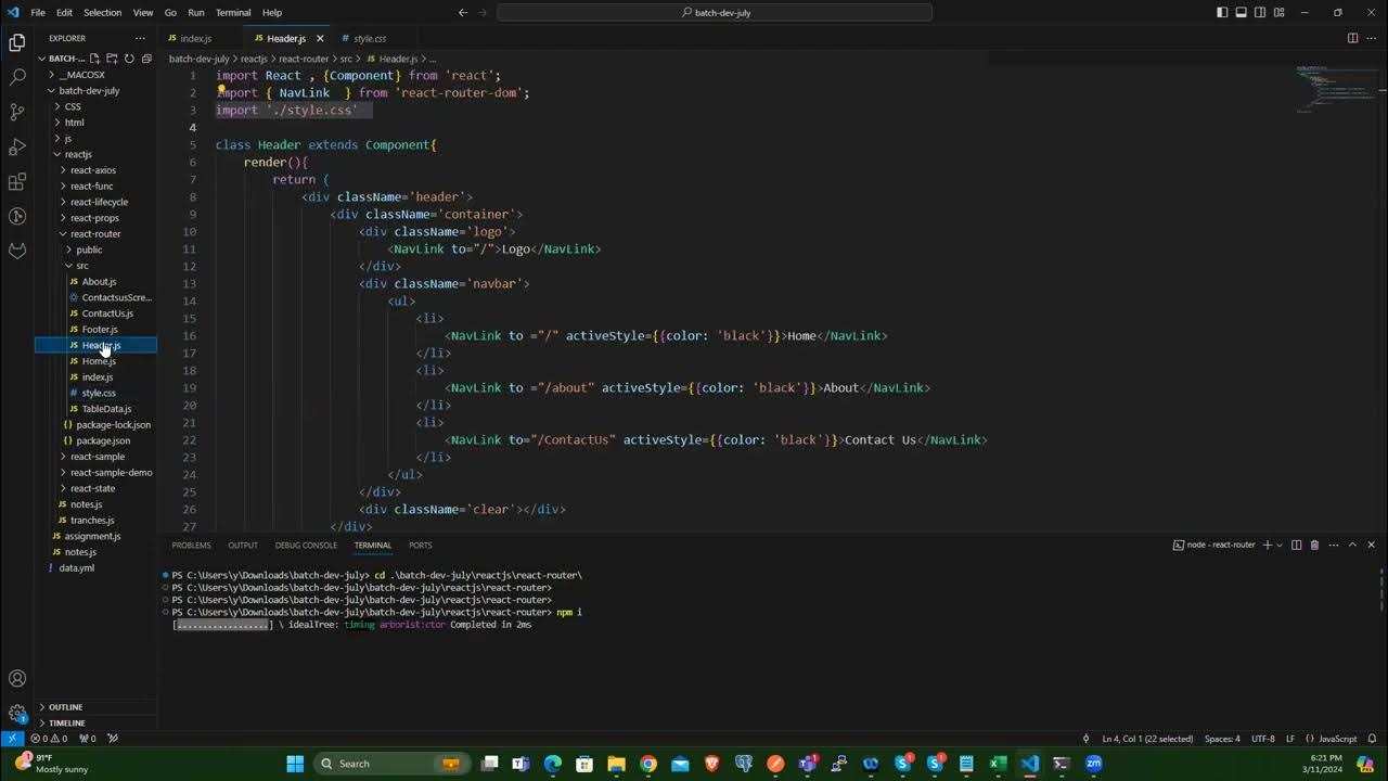 Es6 & ReactJs - part 15 - routing - telugu - YouTube
