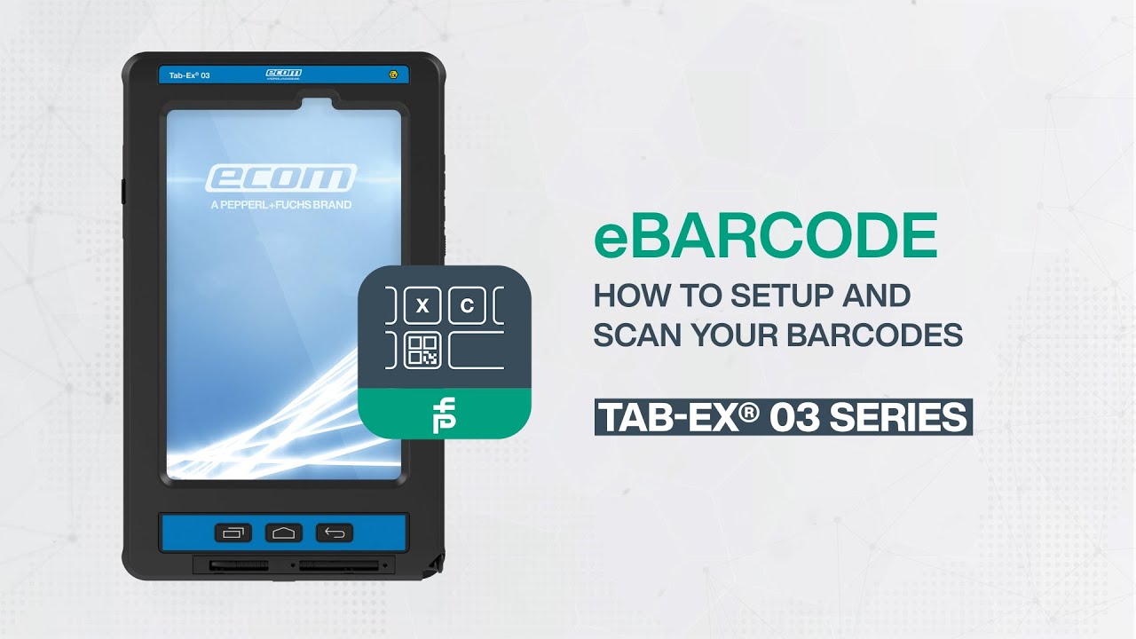 Tab-Ex® 03 Series with eBARCODE App | Setup and Example - YouTube