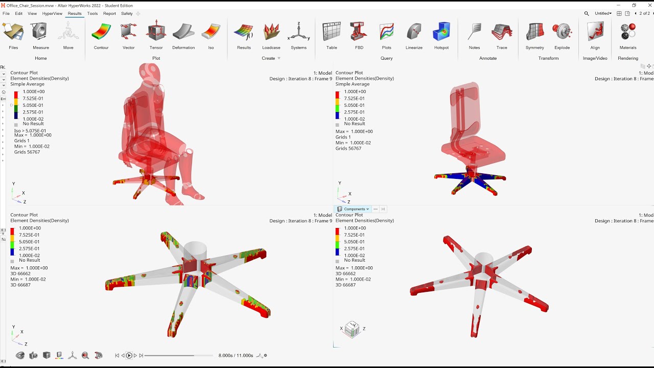 Design of Office Chair Base using Topology Optimization | Optimization ...