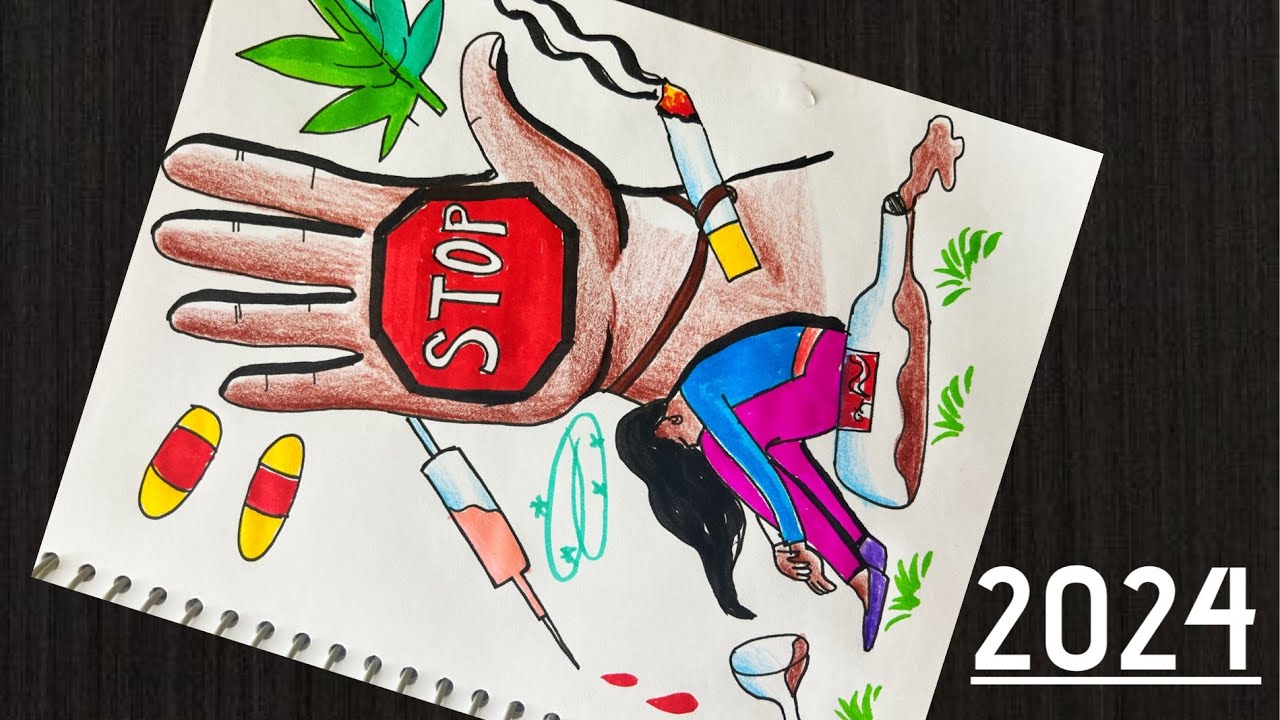 Lahari virudha dinam drawing/drugs poster - YouTube