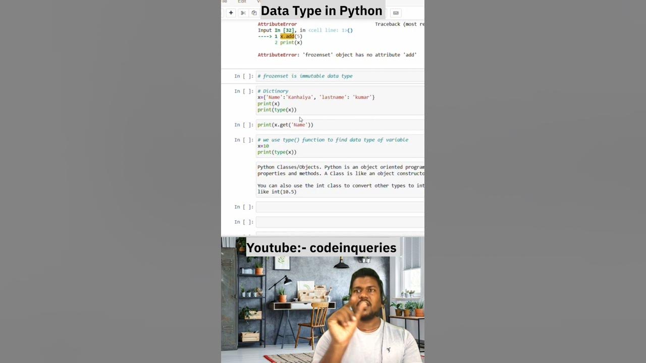 Datatype in python | python tutorial for beginners - YouTube