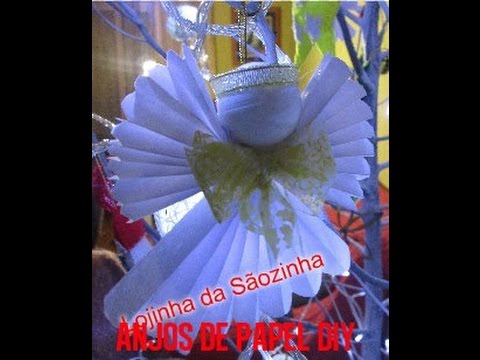 Anjos de papel diy - YouTube