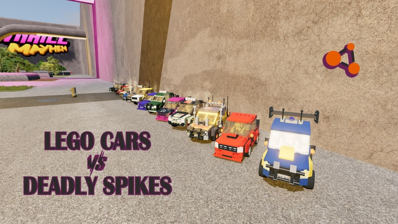 LEGO CARS vs DEADLY SPIKES. - YouTube