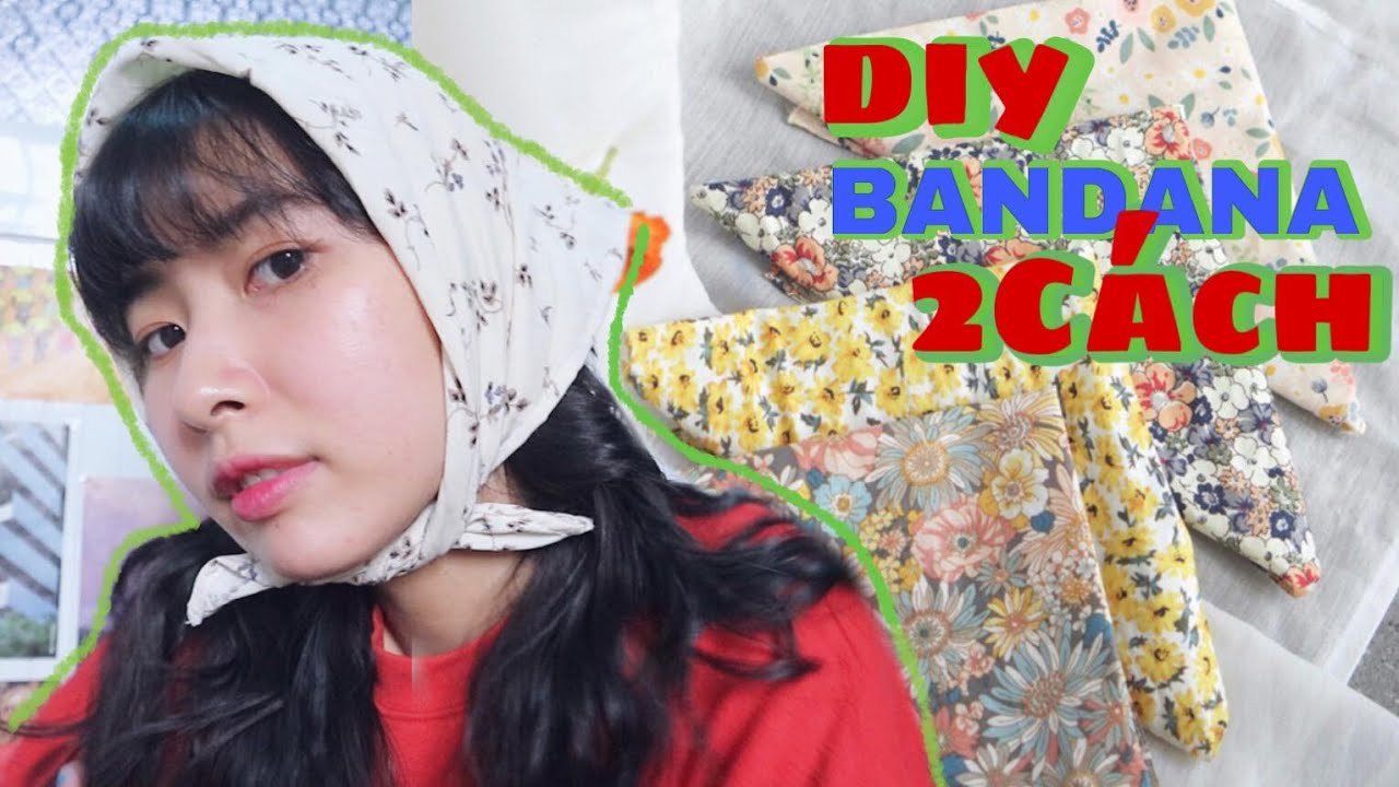 2 Cách May Khăn Bandana Siêu Đơn Giản tại Nhà | DIY Bandana at Home ...