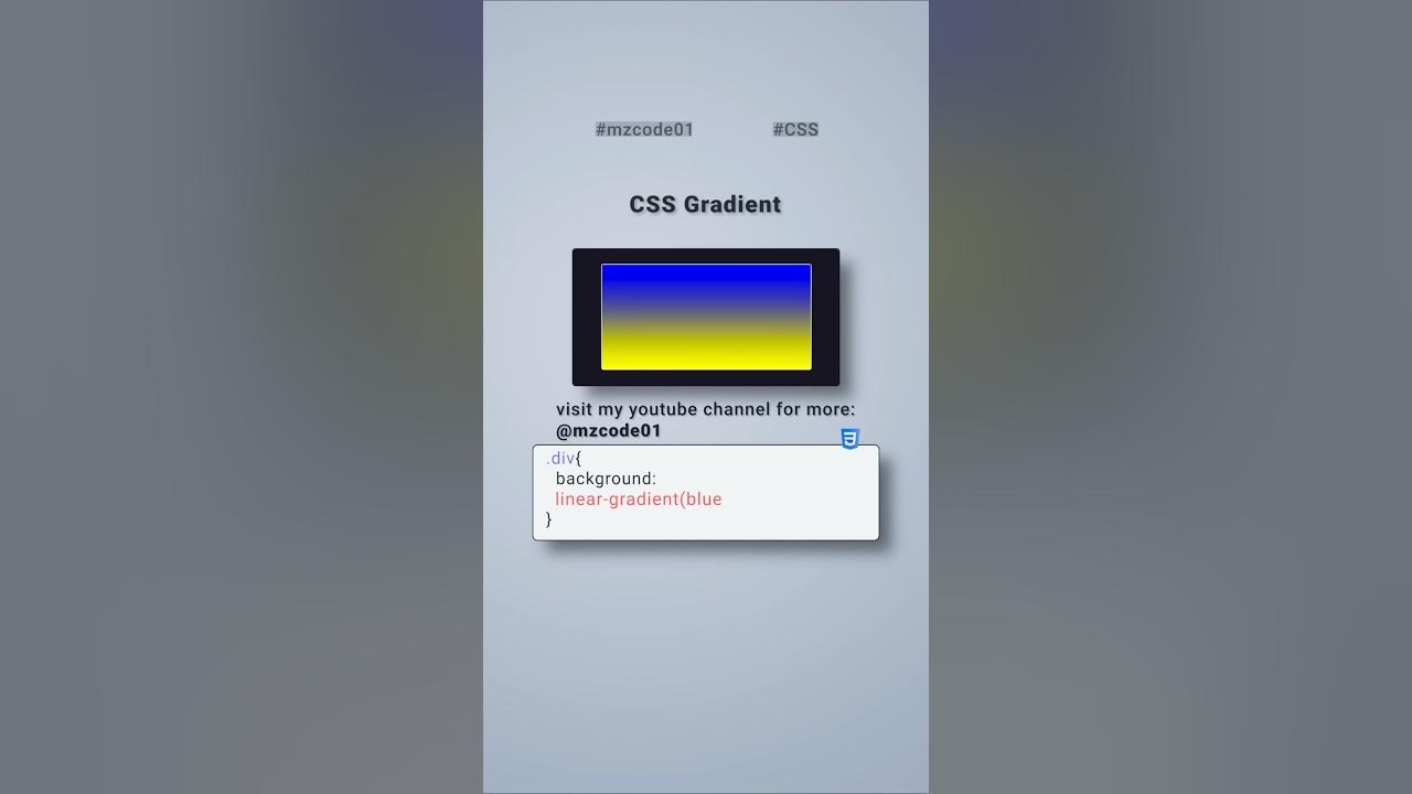 Learn CSS Gradient in One Short #css #coding #shorts #webdesign #cssshorts #csstips #codinglife ...