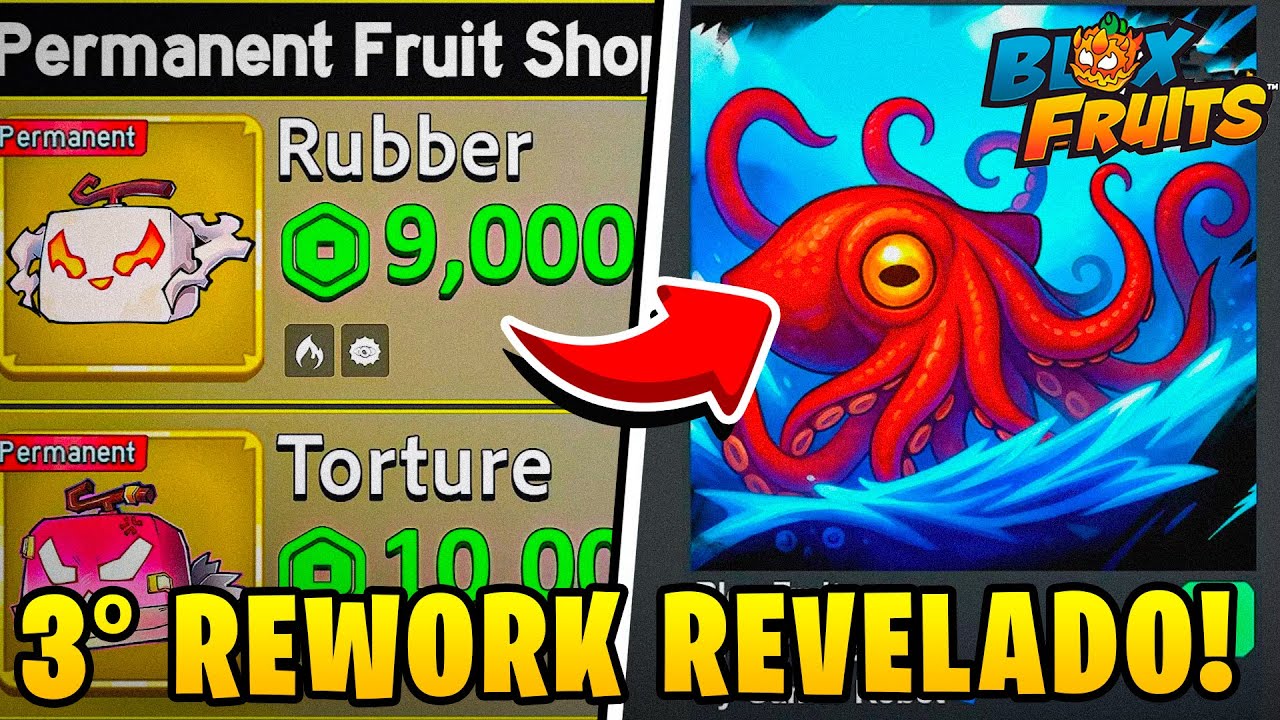🚨🔥 VAI SER A RUBBER?! 3º REWORK REVELADO no Blox Fruits Update 27 ...