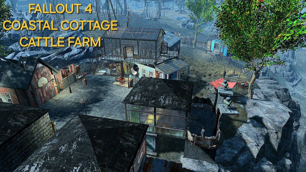 Fallout 4 Coastal Cottage Cattle Farm - YouTube