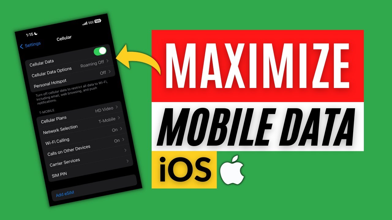 Maximize Iphone 5g Mobile Data Understanding Ios Cellular Settings Youtube