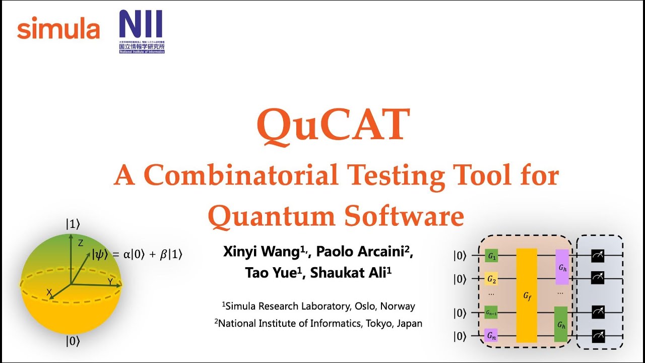 QuCAT: A Combinatorial Testing Tool for Quantum Software - YouTube