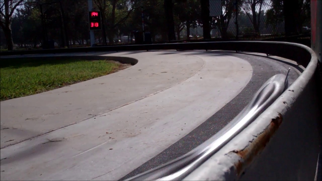 Electric tether car ground shot at 197mph - YouTube
