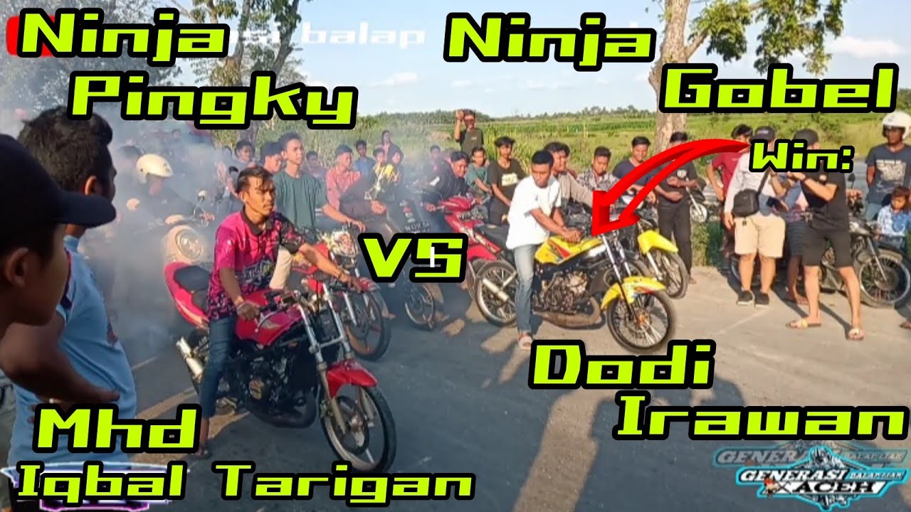 BALAP LIAR MEDAN ‼ NINJA GOBEL K2A MEDAN VS NINJA PINGKY BOY JENDRAL PINGKY PROJECT - YouTube
