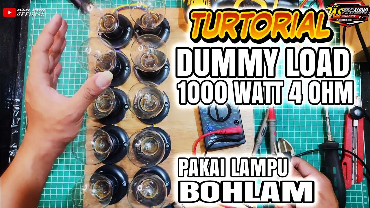 MAKE DUMMY LOAD WITH PARALEL 100 WATT LIGHT BULB ‼️ MEMBUAT DUMMY LOAD ...