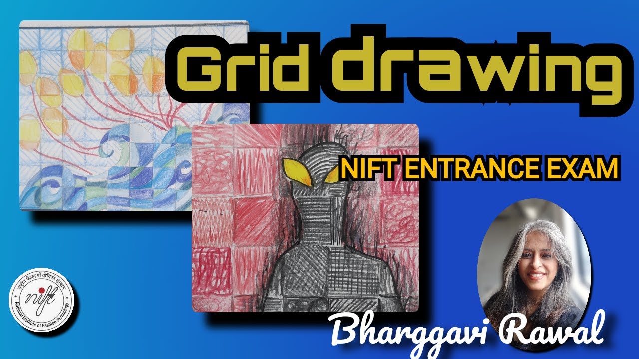 GRID DRAWING - NIFT ENTRANCE EXAM . Tutorials - YouTube