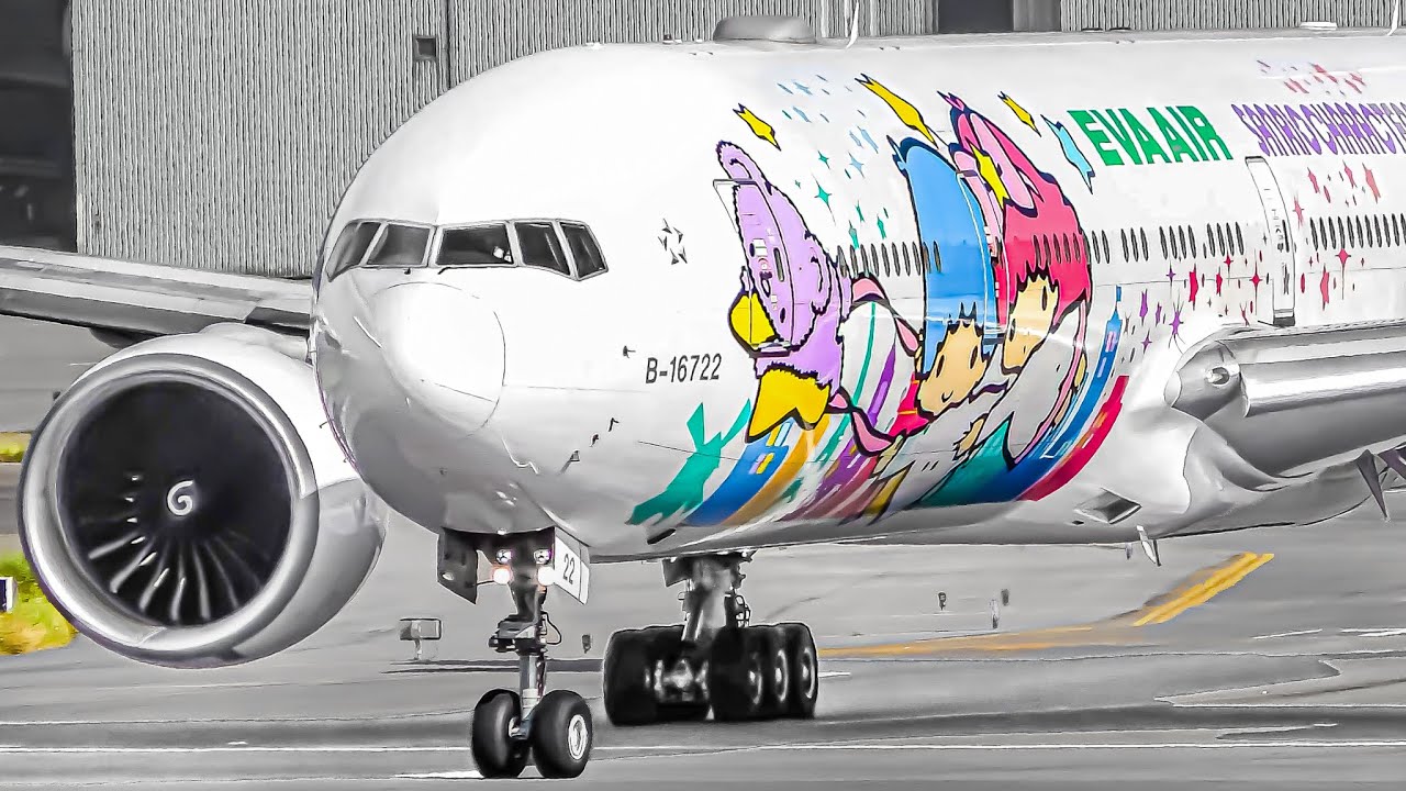 30 MINS of SUPER CLOSE UP TAKEOFFS and LANDINGS | Taipei Taoyuan ...