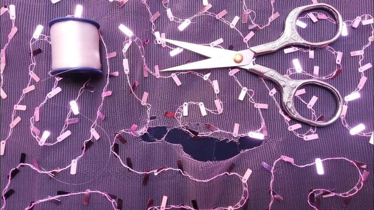 नेट वाली ड्रेस अगर कट/जल जाए तो केसे रफू करें | how to repair net ...
