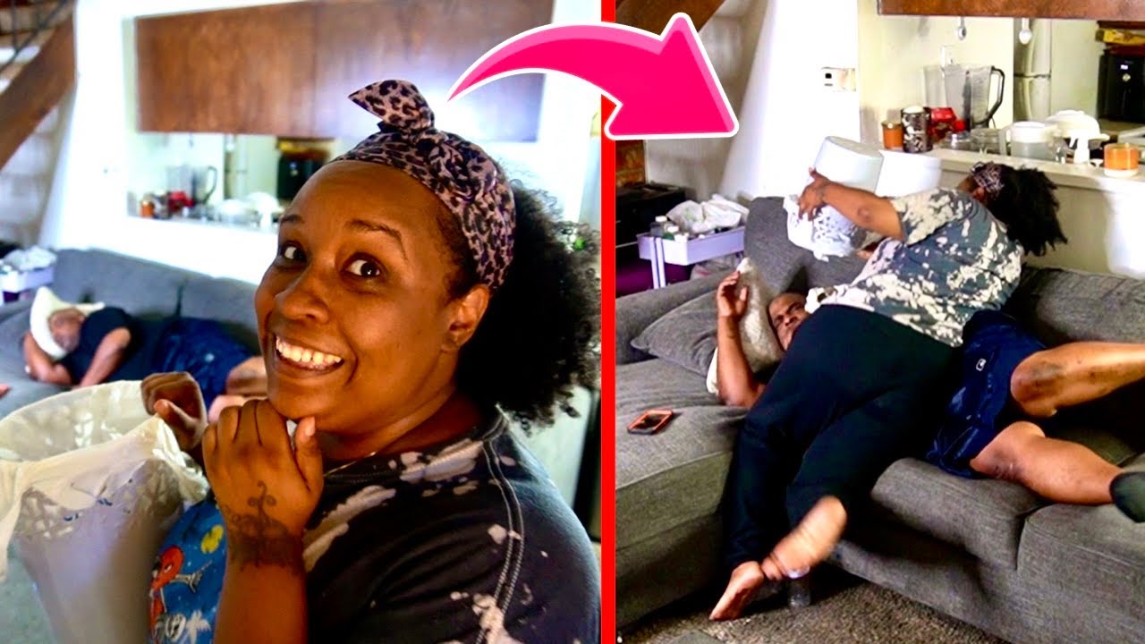 Hilarious Revenge Prank: Dumping Trash on My Sleeping Boyfriend Gone ...