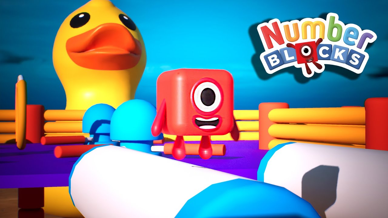 Numberblocks Obby with Numberblock One - Collect 10 Rings and Finish ...