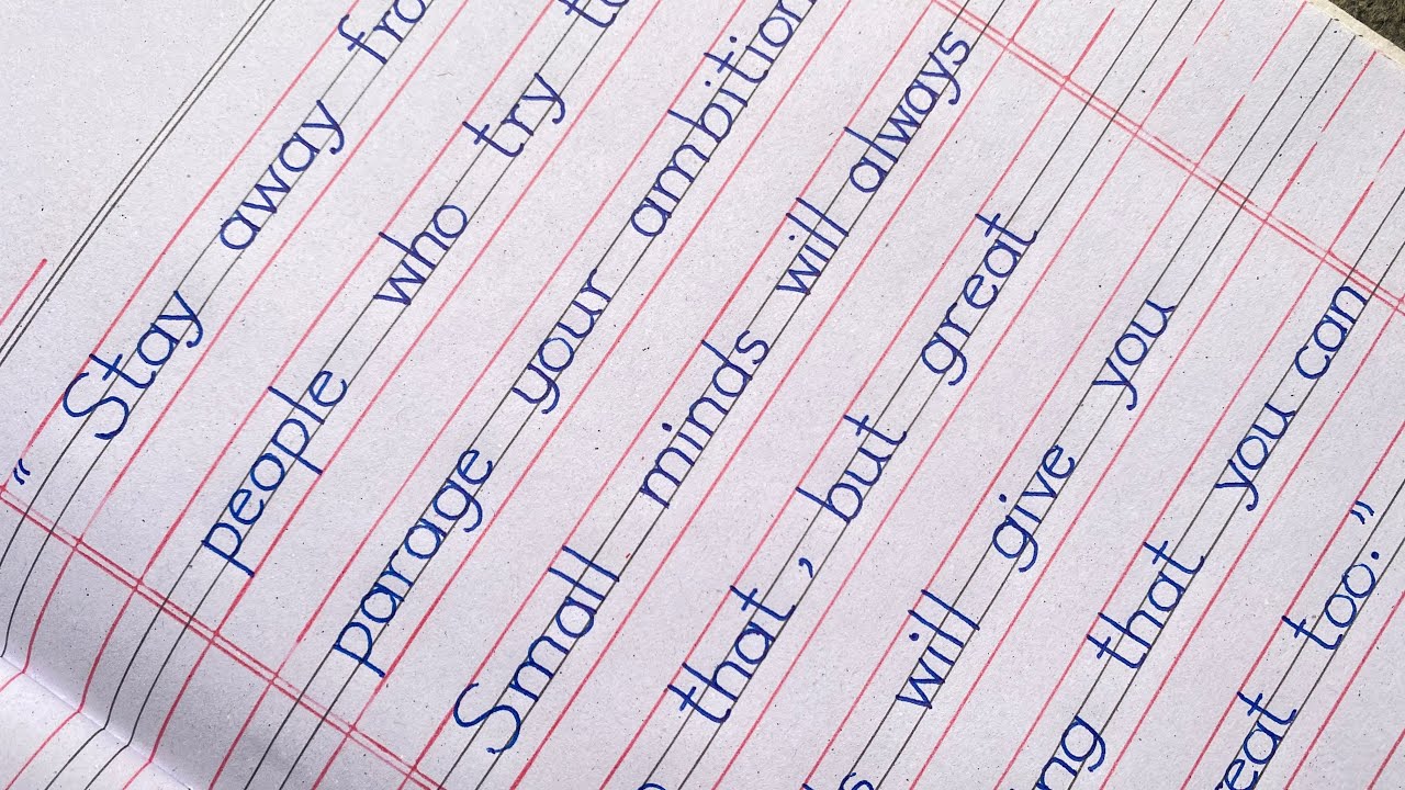 Best Quote | Neatest and clean english handwriting calligraphy | Atif ...