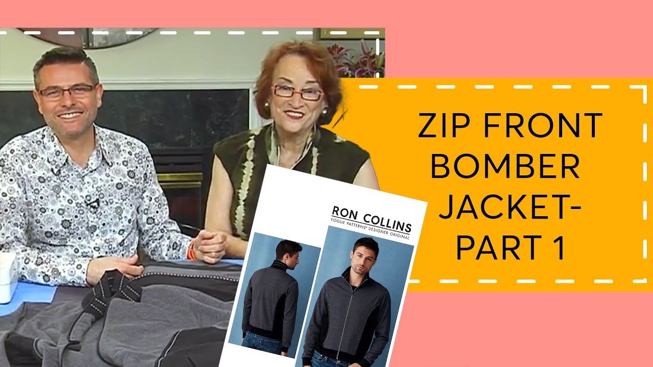 Episode 247: Zip-front Bomber Jacket (Vogue 9290)-Part 1 - YouTube