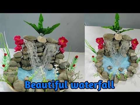 DIY Beautiful waterfall Showpiece making from hot gule - YouTube