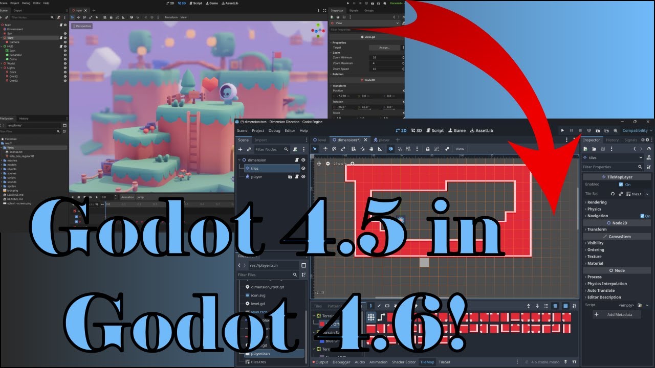 How to get the Godot 4.5 Interface in Godot 4.6! - YouTube