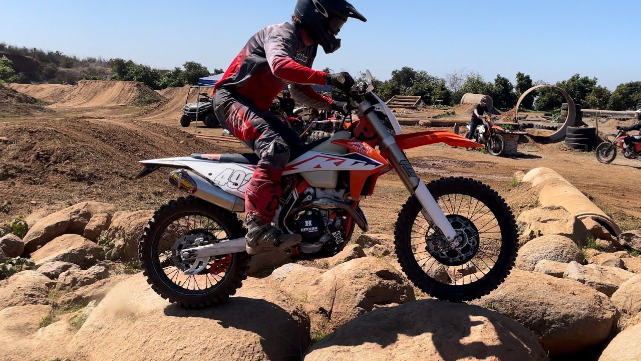 1 lap around the endurocross test track with Dustin testing JBI ...