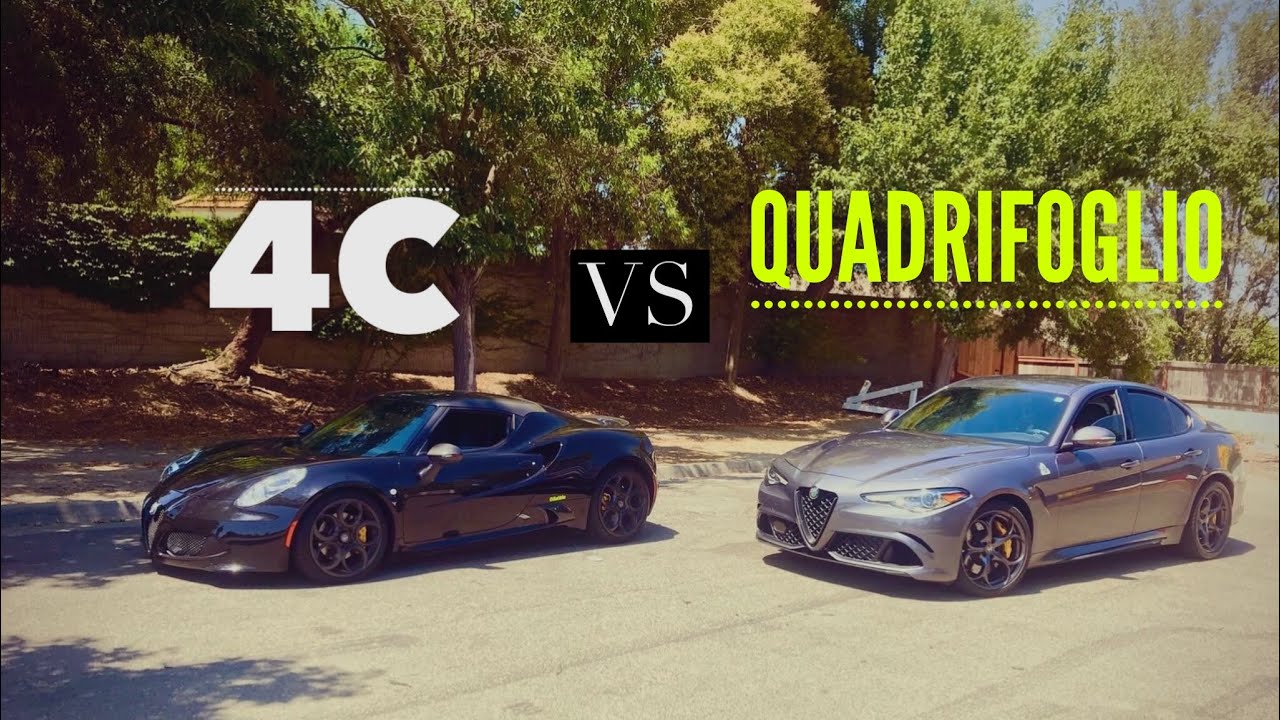 Alfa Romeo 4C vs 500hp Giulia Quadrifoglio? - YouTube