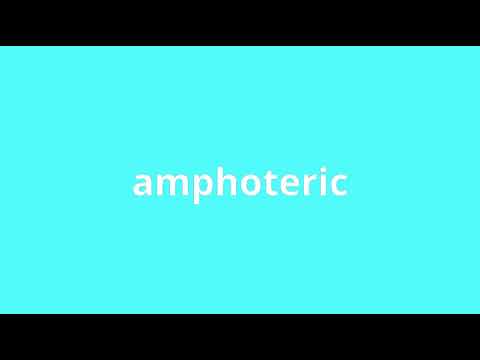 what is the meaning of amphoteric. - YouTube