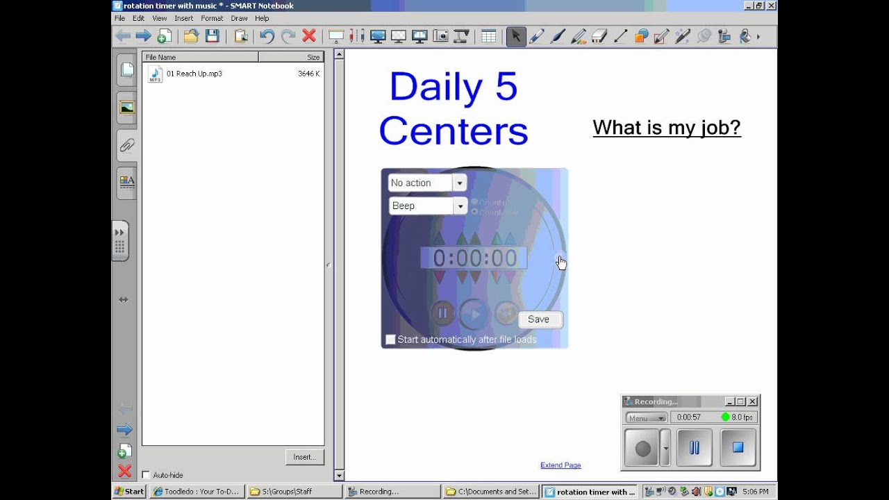How to Create a Timer that Plays an MP3 song in Smart Notebook - YouTube