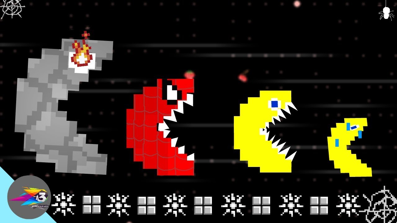 Pacman Vs New Monsters Power - Battle - YouTube