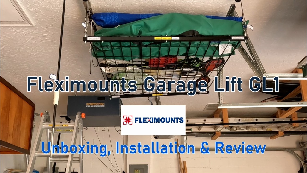 Fleximount Garage Ceiling Storage Unboxing, Installation and Review ...