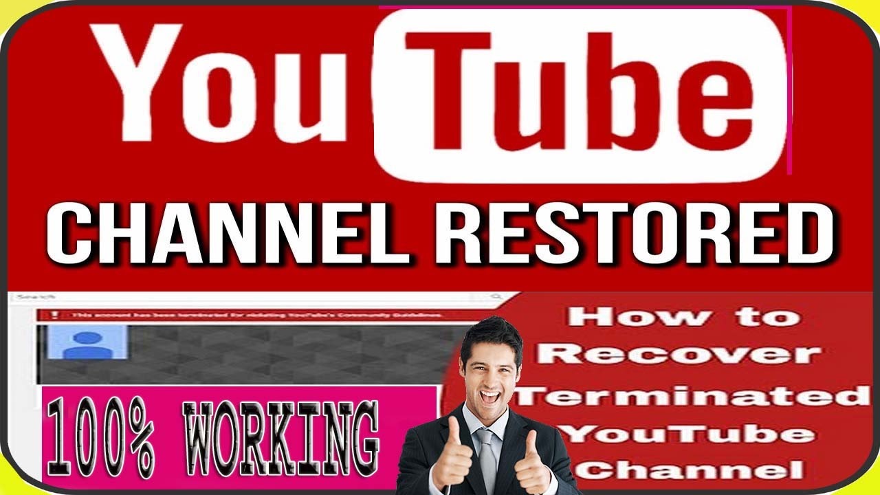 How To Return YouTube Terminated Suspended Chanel Unable To Access a ...