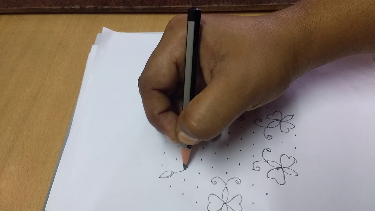 Easy butterfly rangoli kolam /// rangoli kolam with dots // 11 to 6 ...