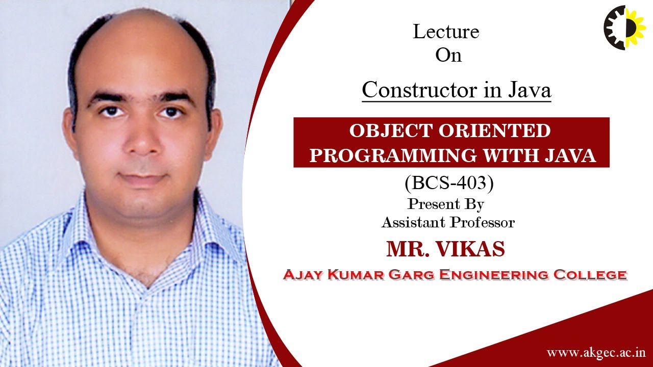 CONSTRUCTOR IN JAVA | OBJECT ORIENTED PROGRAMMING WITH JAVA | LECTURE ...